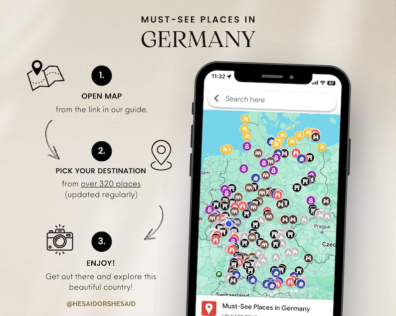 Google My Maps | Must-see Places in Germany | 370+ Destinations | Best ...