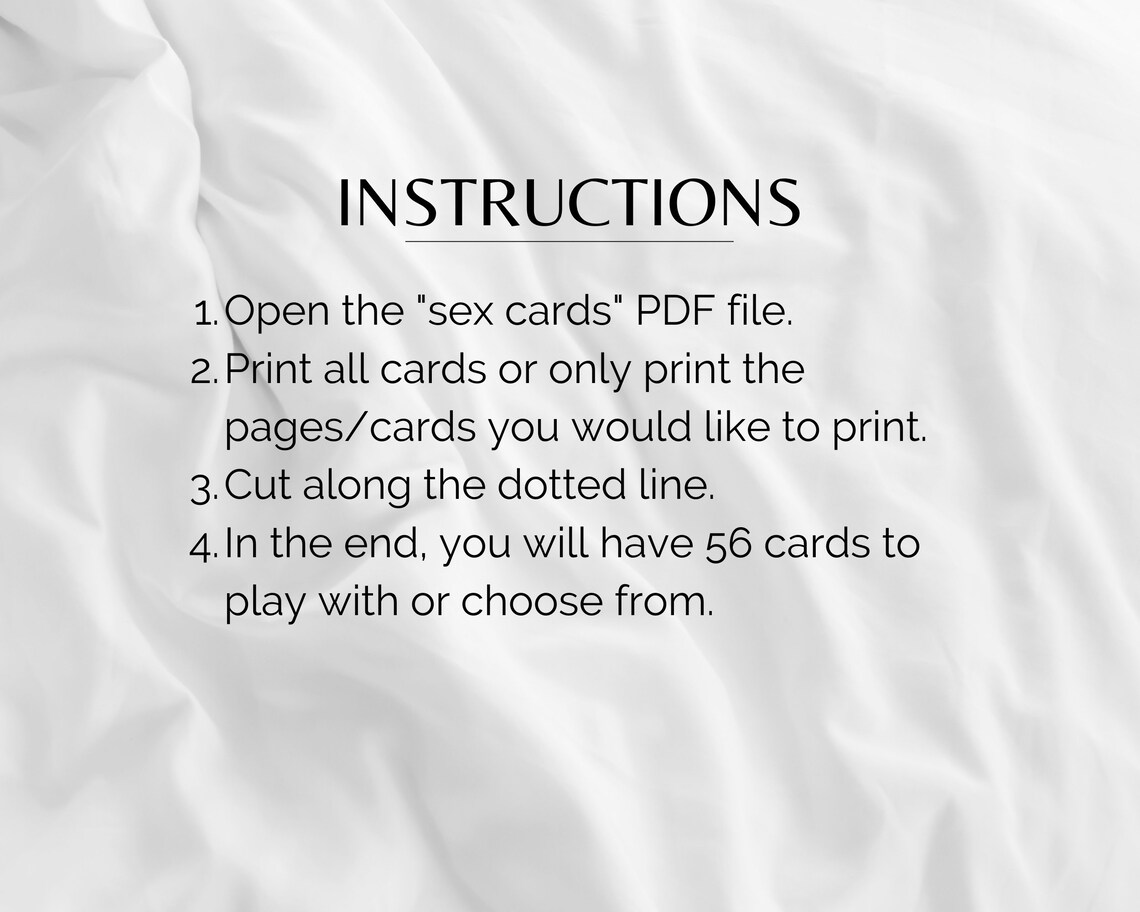 Printable Sex Cards With Sex Positions Sex Game T For Etsy
