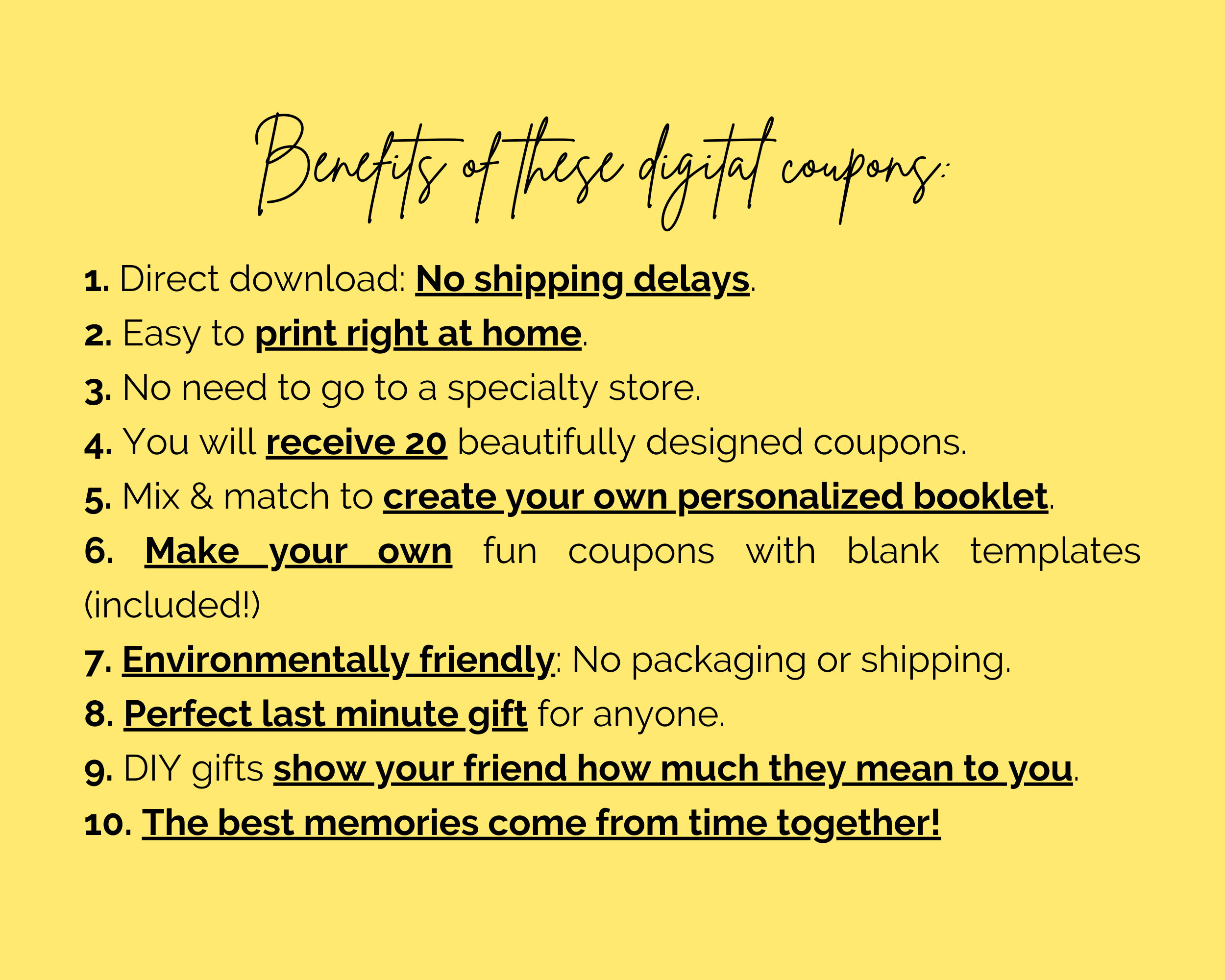 Printable Friend Coupons With Fun Activities Perfect Birthday Gift for ...