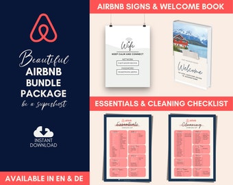 Printable Airbnb Signs for Superhosts Fully Customizable in - Etsy