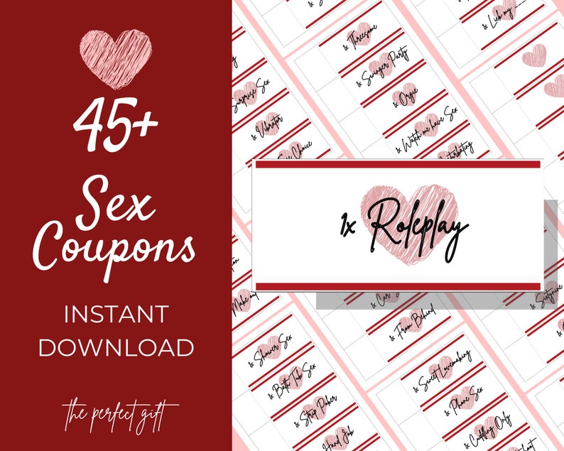 45 Printable Sex Coupons Sexy T For Him Or Her Instant Etsy