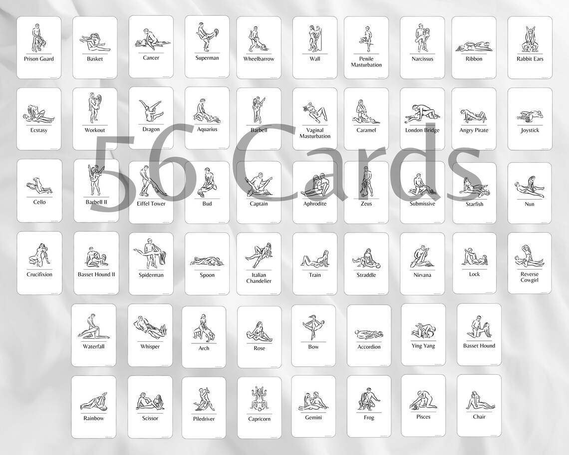 Printable Sex Cards With Sex Positions Sex Game T For Etsy