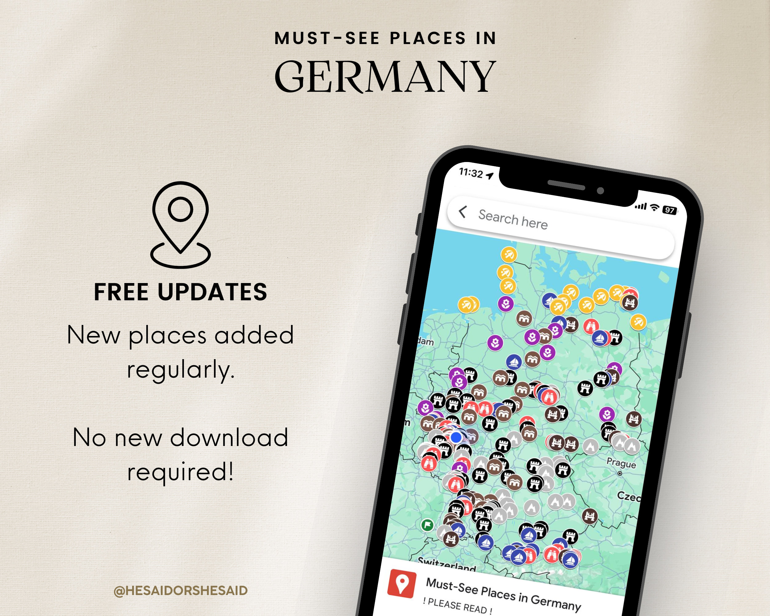 Google My Maps Must-see Places in Germany 370 Destinations Best Germany ...