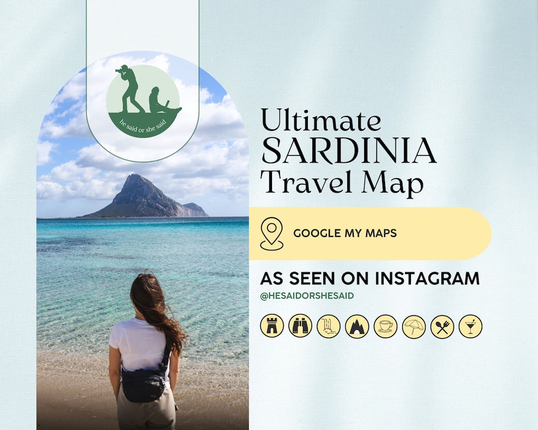 Google My Maps | Sardinia Italy Travel Map | 80+ Best Beaches, Hidden ...