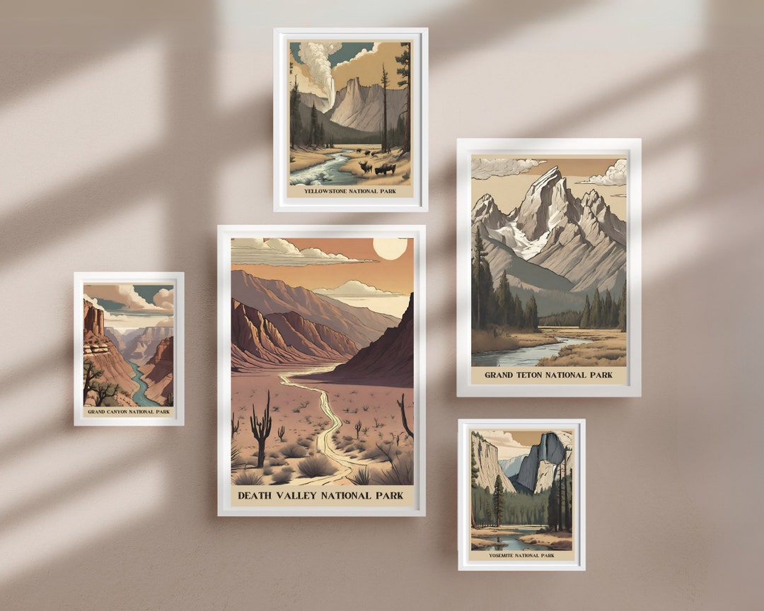 US National Parks Poster Set: Complete Collection (digital Download) - Etsy