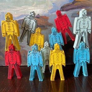 Vintage Strombecker Bill Ding Stacking Clowns Vintage Set of 11 Bill ...