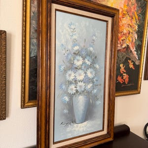 Vintage Franco Rispoli Floral Oil Painting Vintage Botanical Oil ...