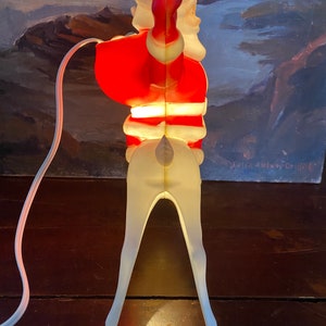 Vintage Celluloid Light-up Santa Claus on Reindeer Vintage Light-up ...