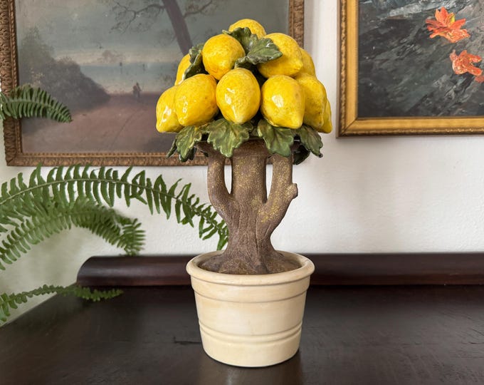 Vintage Italian Capodimonte Lemon Tree Topiary Vintage Italian ...