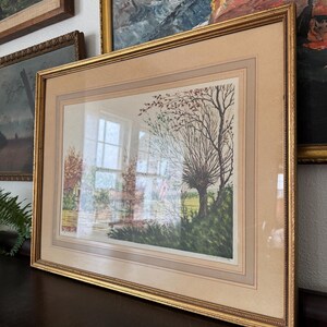 Vintage "banks of the Eure" Etching Vintage Paul Granville Etching Vintage French Etching ...