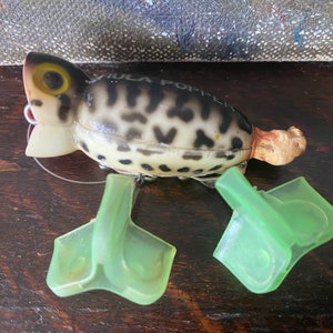 3 Vintage Fred Arbogast "hula Popper" Fishing Lures Vintage Bass ...