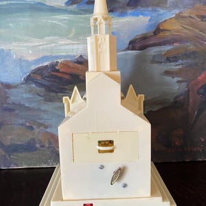 Vintage Musical Celluloid Light up Cathedral Vintage Christmas ...