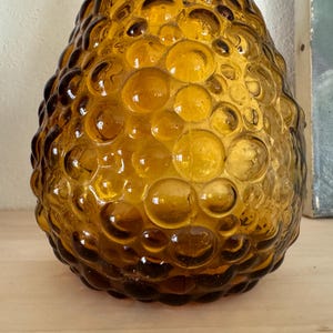 Vintage Empoli Amber Bubble Genie Bottle Vintage Orange Empoli Italy ...