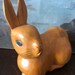 Vintage Hand Carved Wood Rabbit Vintage Wooden Rabbit Figurine Vintage ...