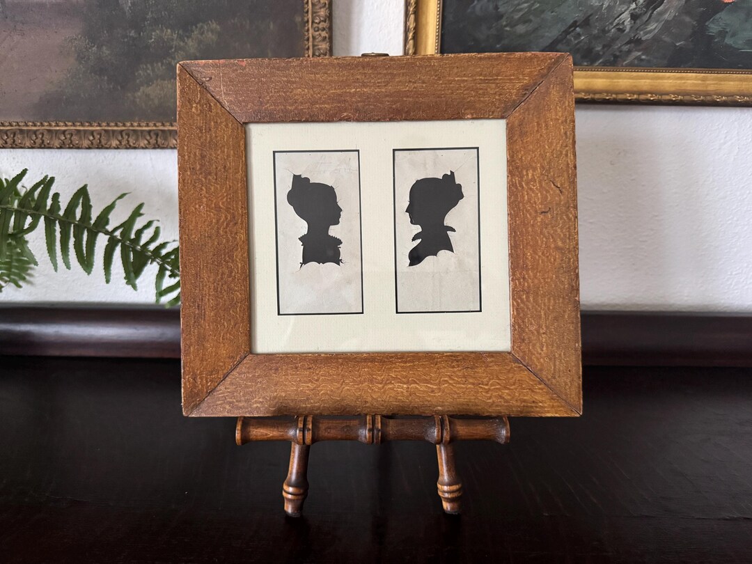 Antique 19th-century Hollow-cut Silhouette Portraits Antique Hollow-cut ...