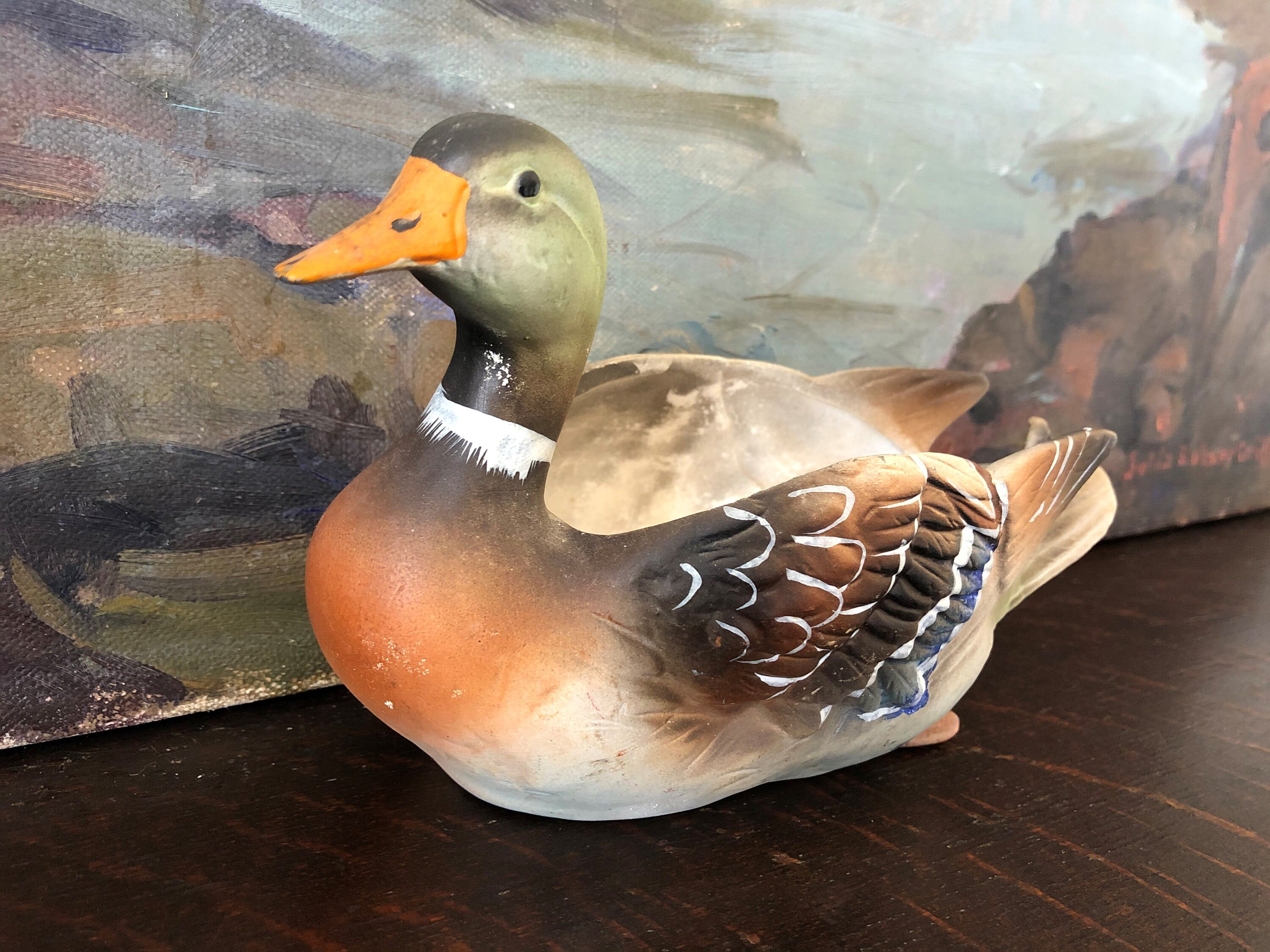 Mallard Duck Wooden Planters