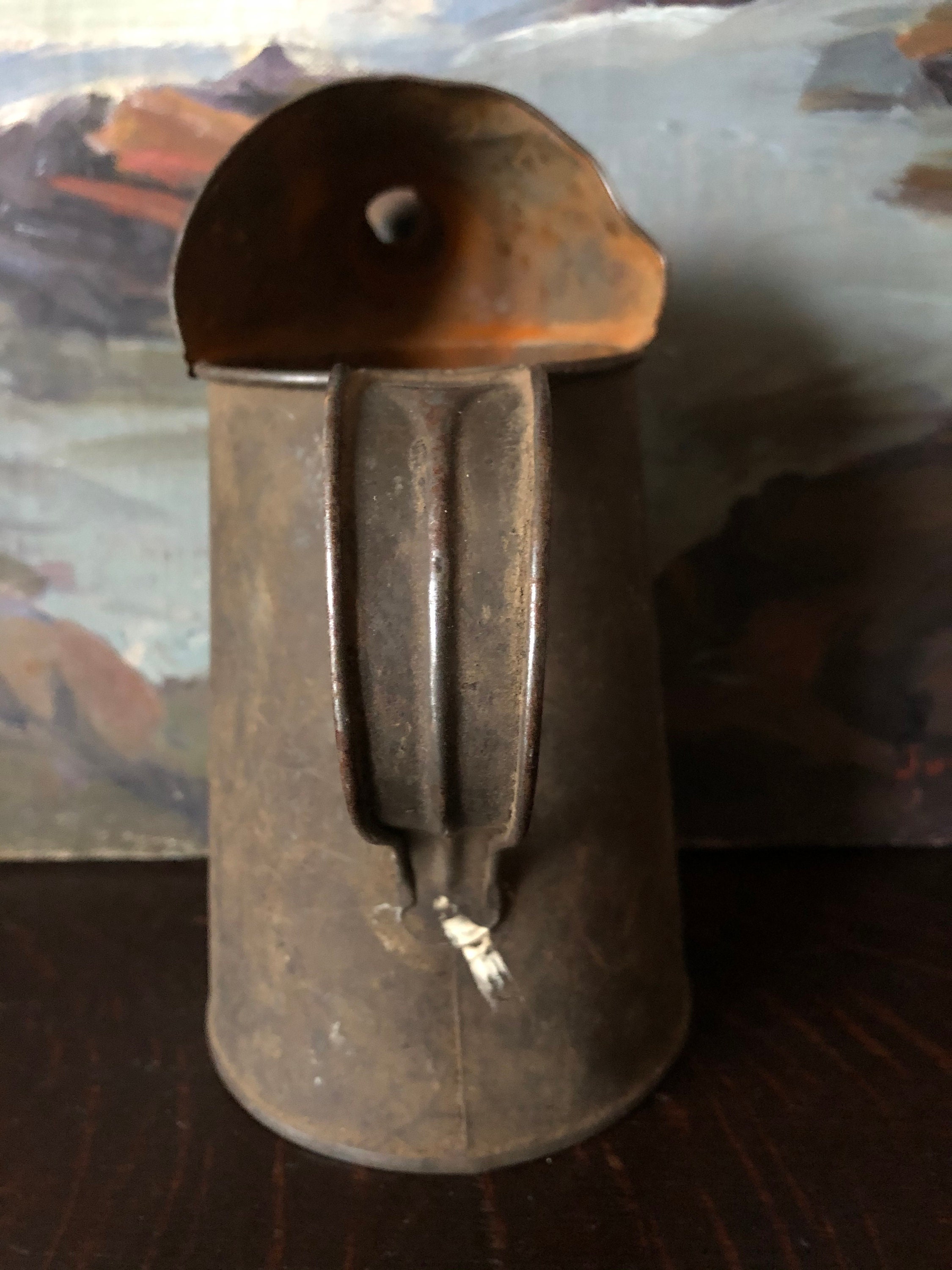 Vintage Metal Oil Can Pitcher Primitive Metal Oil Can Pitcher - Etsy
