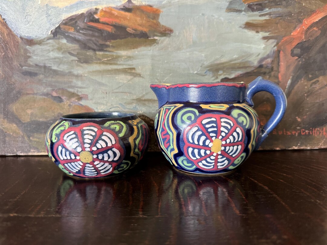 Antique Carl Gebauer German Art Pottery Vase & Pitcher Antique German ...