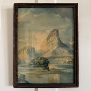 Antique "the Enchanted Highway" Thomas Moran Lithograph Antique Cliffs ...
