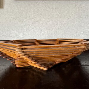 Vintage Tramp Art Popsicle Stick Fruit Basket Vintage Tramp Art ...
