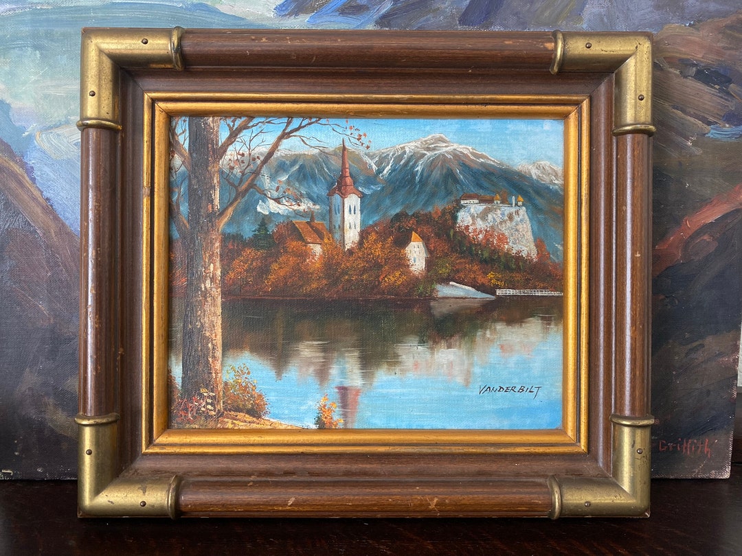 Vintage Vanderbilt European Landscape Oil Painting Vintage Vanderbilt ...