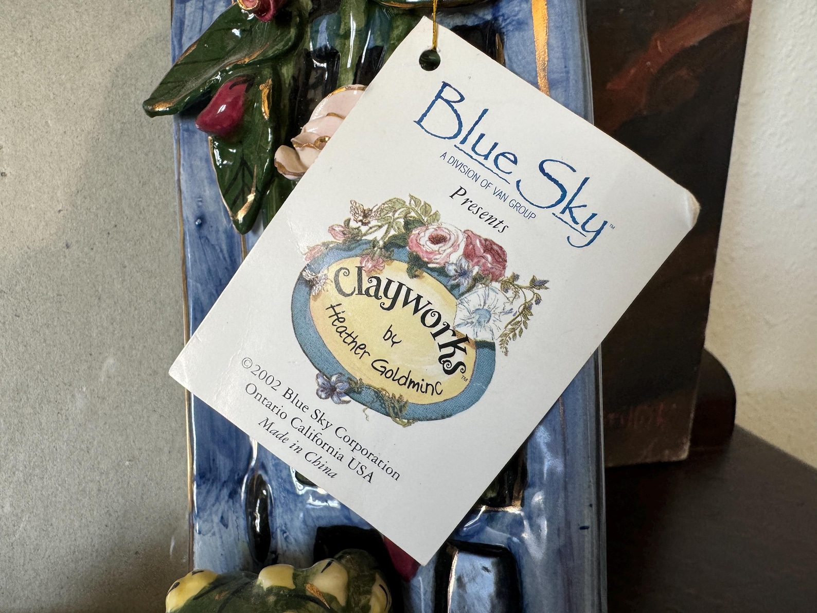 Vintage Blue Sky Clayworks by Heather Goldminc Majolica Balcony Window ...