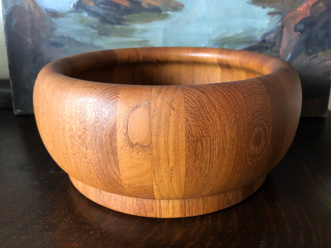 Vintage Danish Digsmed Staved Teak Bowl Mid Century Danish Digsmed ...