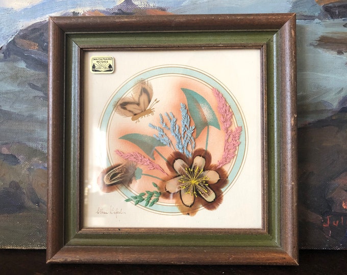 Vintage Feather Craft Prairie Pictures Vintage Handmade Feather Flower ...