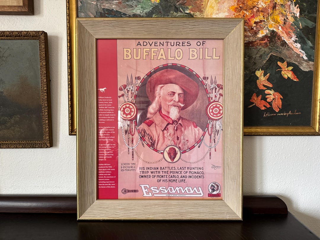Vintage Buffalo Bill Art Movie Poster Print Vintage "adventures of ...