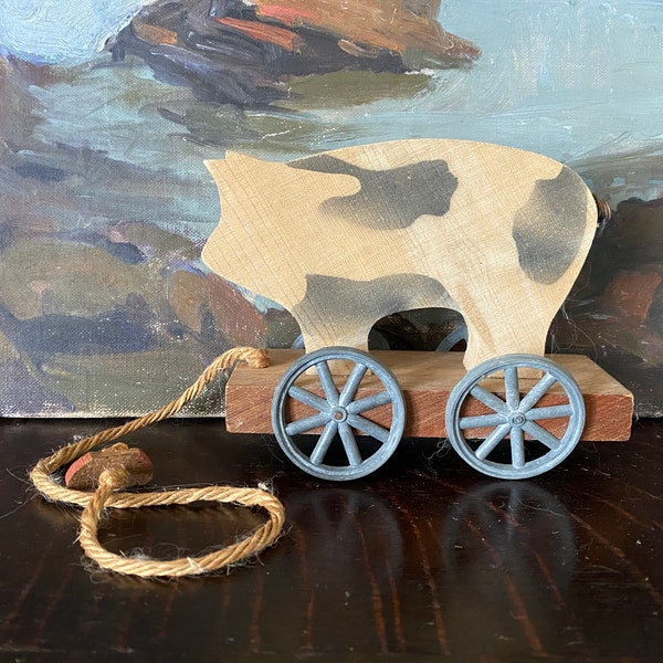 Pig Pull Toy - Etsy