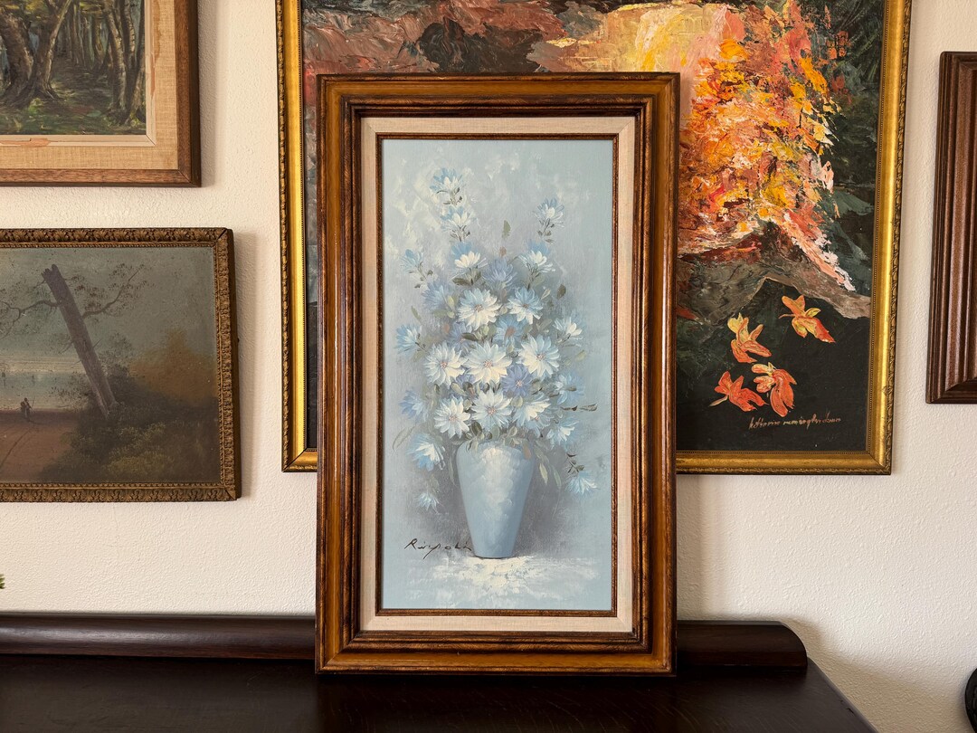 Vintage Franco Rispoli Floral Oil Painting Vintage Botanical Oil ...