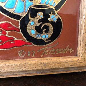 Vintage 24kt Gold Teissedre Designs Hand Painted Ceramic Tile Vintage ...