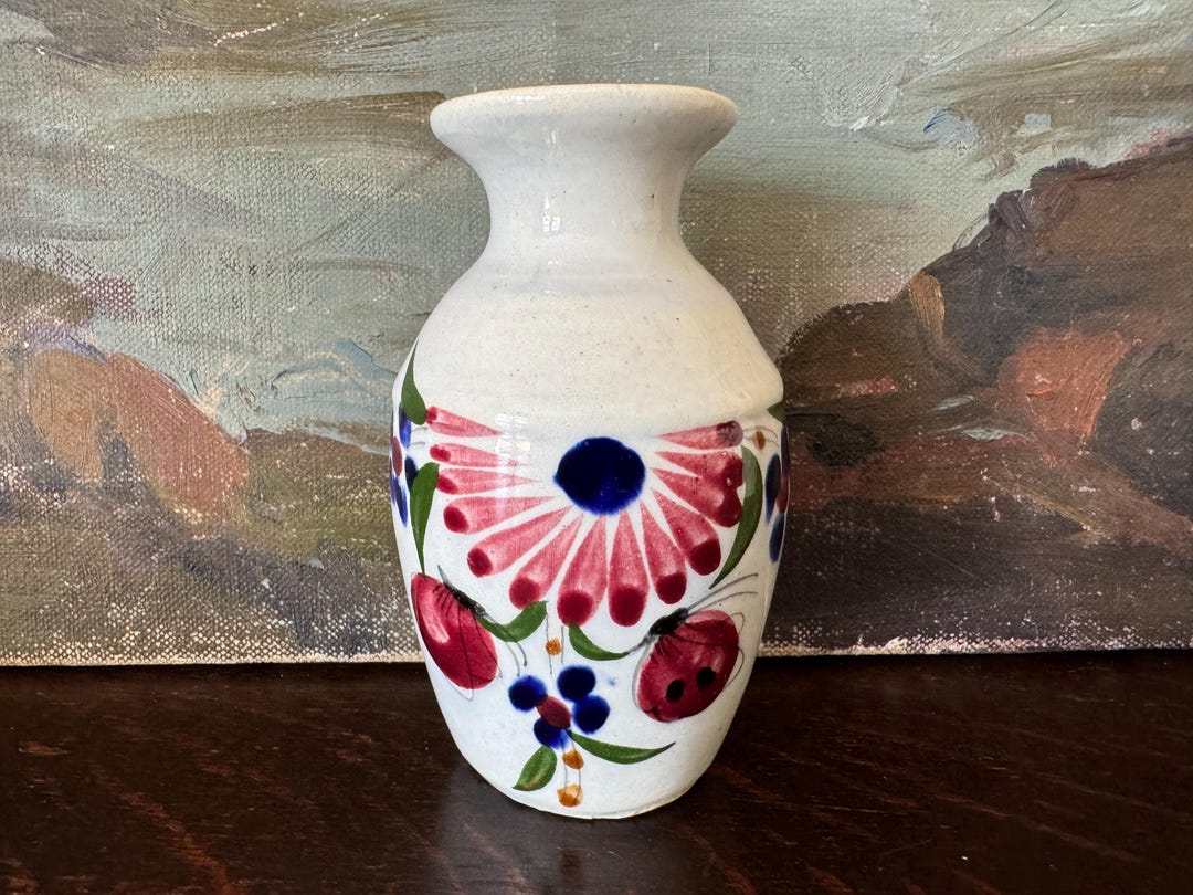 Vintage Ken Edwards Mexican Folk Art Pottery Bud Vase - Etsy