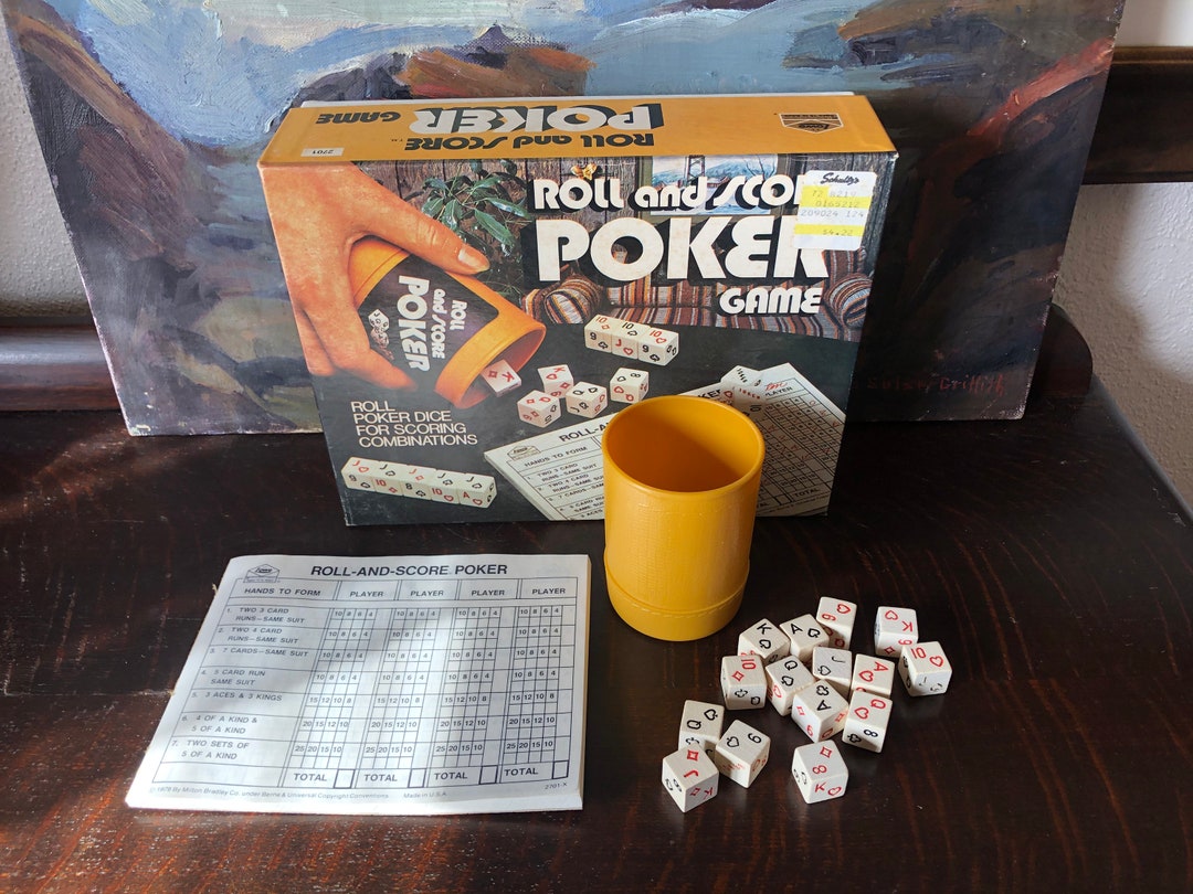 ONLINE AUCTION - Vintage Complete Roll and Score Poker Game Vintage ...
