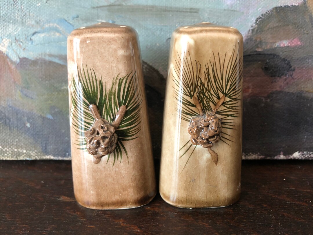 Vintage Pinecone Salt and Pepper Shakers Vintage Pine Branch Salt and ...