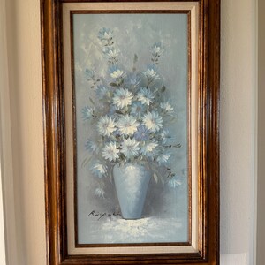 Vintage Franco Rispoli Floral Oil Painting Vintage Botanical Oil ...