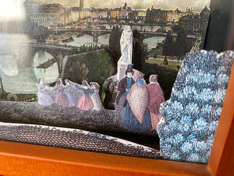 Vintage French Shadow Box Cut Paper Diorama Vintage Shadow Box - Etsy