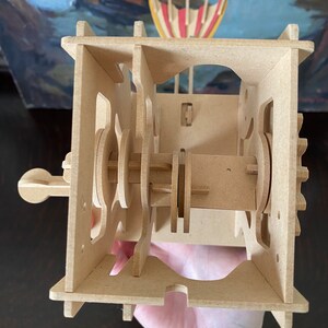 Flying Man Automata Mechanical Flying Man Sculpture Hand Crank Wood ...