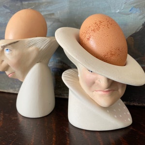 2 Vintage Debbie Fecher-gramstad Pottery Egg Cups Vintage Studio ...