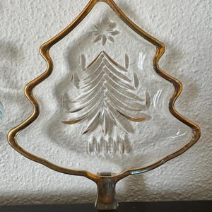 2 Vintage Nesting Glass Christmas Tree Plates Vintage Celebrations ...