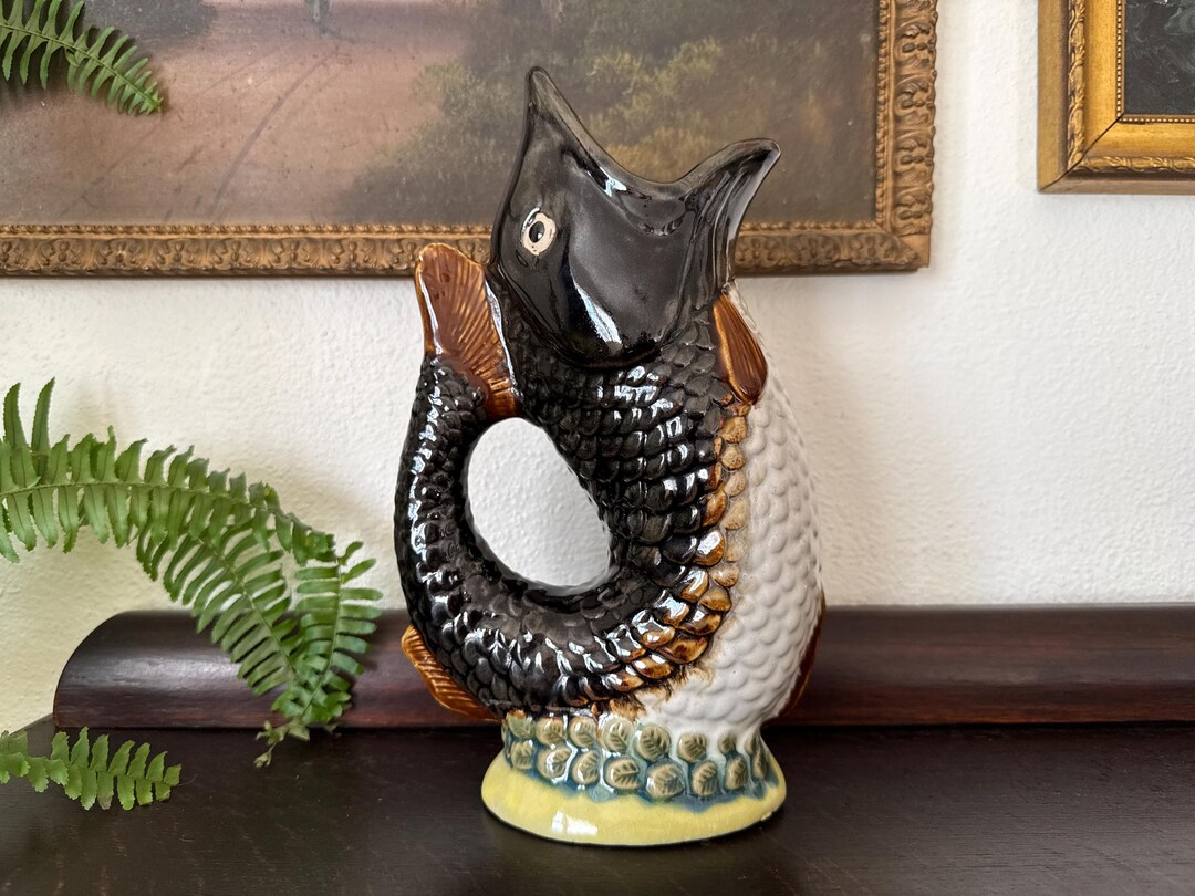 Vintage Gurgle Fish Pitcher Vintage Glug Jug Vintage Fish Gurgle Jug ...