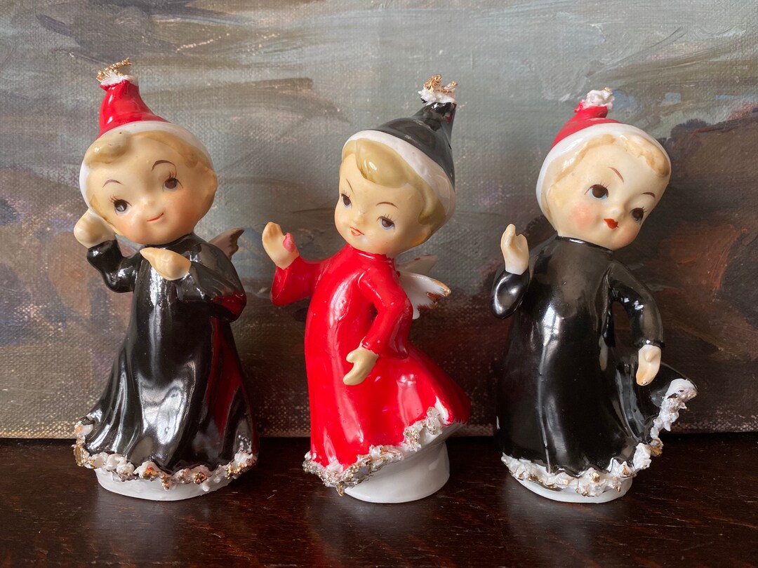 Vintage Spaghetti Christmas Angel Trio Vintage Japanese Christmas ...
