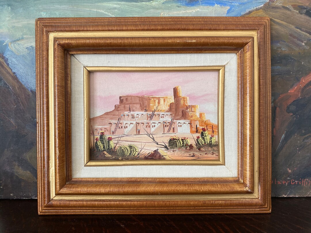 Vintage Pueblo Adobe Oil Painting Vintage Pueblo Painting Vintage ...