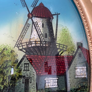 Antique summer in Holland Convex Reverse Glass Painting Antique Reverse ...