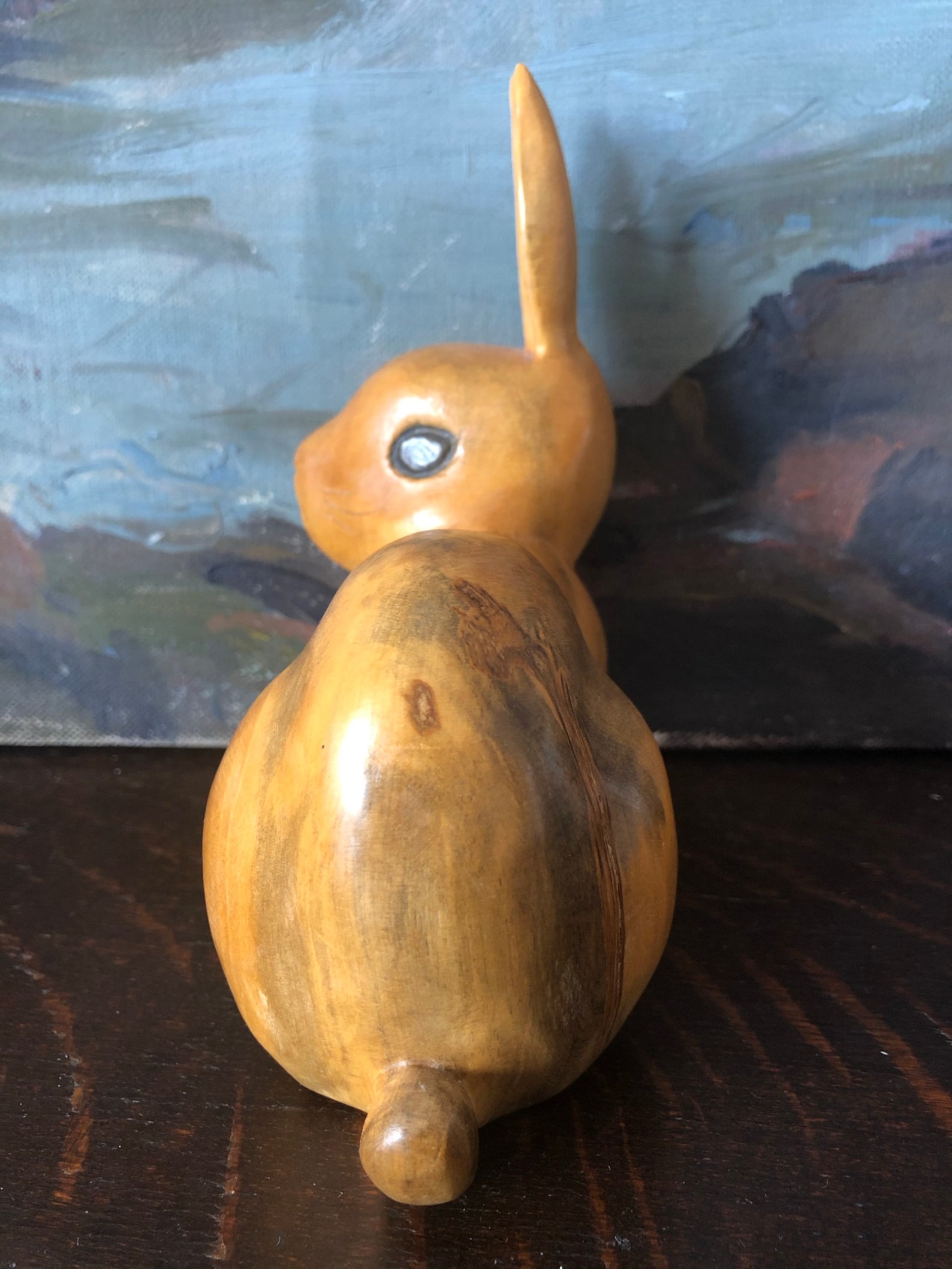 Vintage Hand Carved Wood Rabbit Vintage Wooden Rabbit Figurine - Etsy
