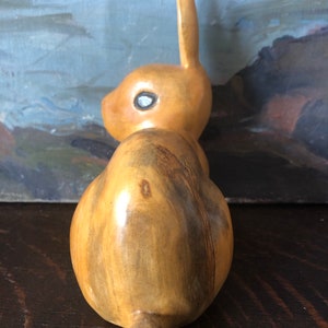 Vintage Hand Carved Wood Rabbit Vintage Wooden Rabbit Figurine Vintage ...