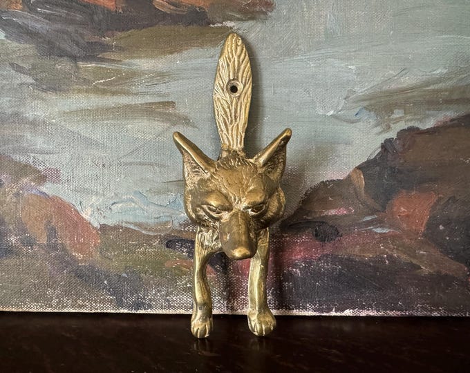 Vintage Brass Fox Door Knocker Vintage Brass Door Knocker Vintage Fox ...
