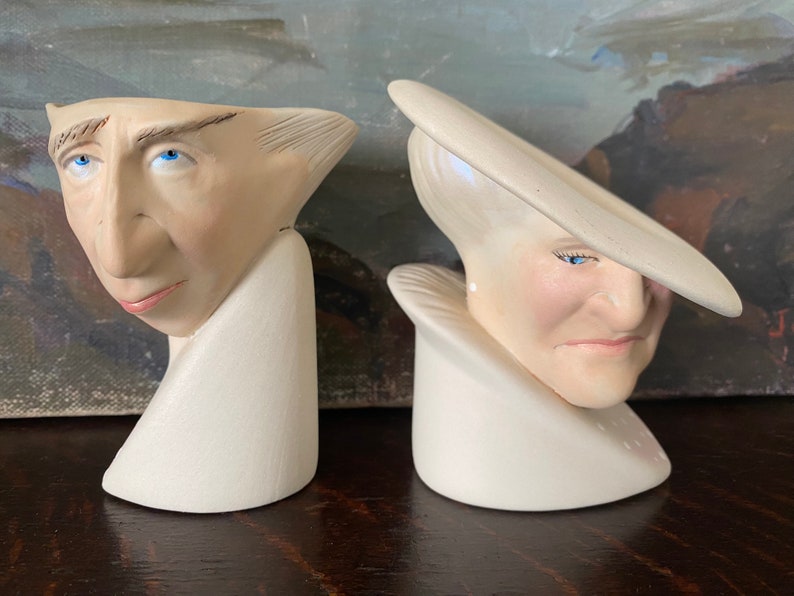 Late-20th Century Debbie Fecher-gramstad Pottery Egg Cup Pair Signed - Etsy