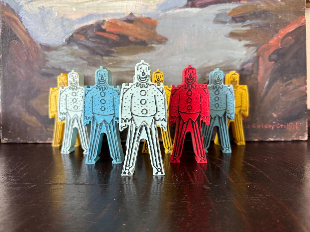 Vintage Strombecker Bill Ding Stacking Clowns Vintage Set of 11 Bill ...
