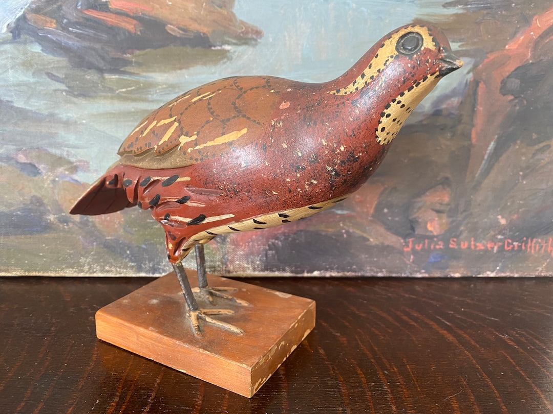 Vintage Carl Forslund Carved Wood Quail Sculpture Vintage Carl - Etsy